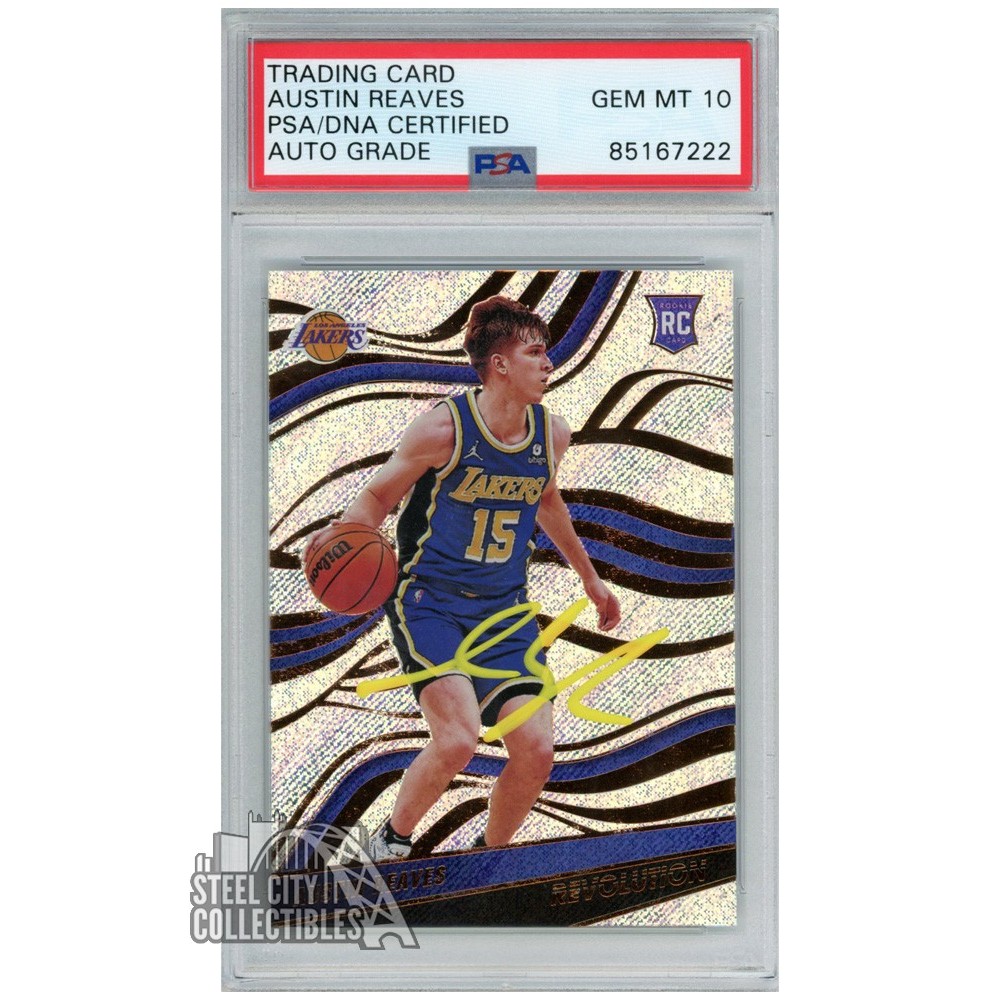 Austin Reaves 2021-22 Panini Revolution Autograph Rookie Card #132 PSA ...