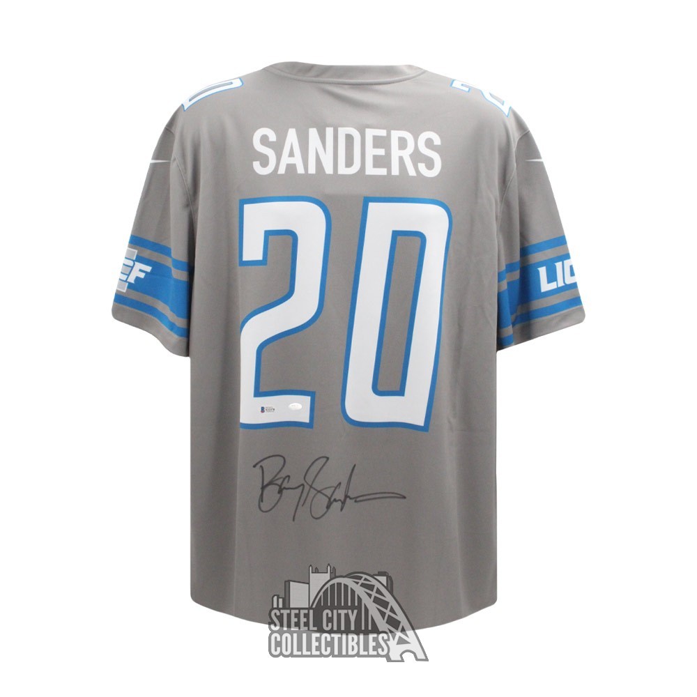 Barry Sanders Autographed Detroit Color Rush Nike Football Jersey - BAS ...