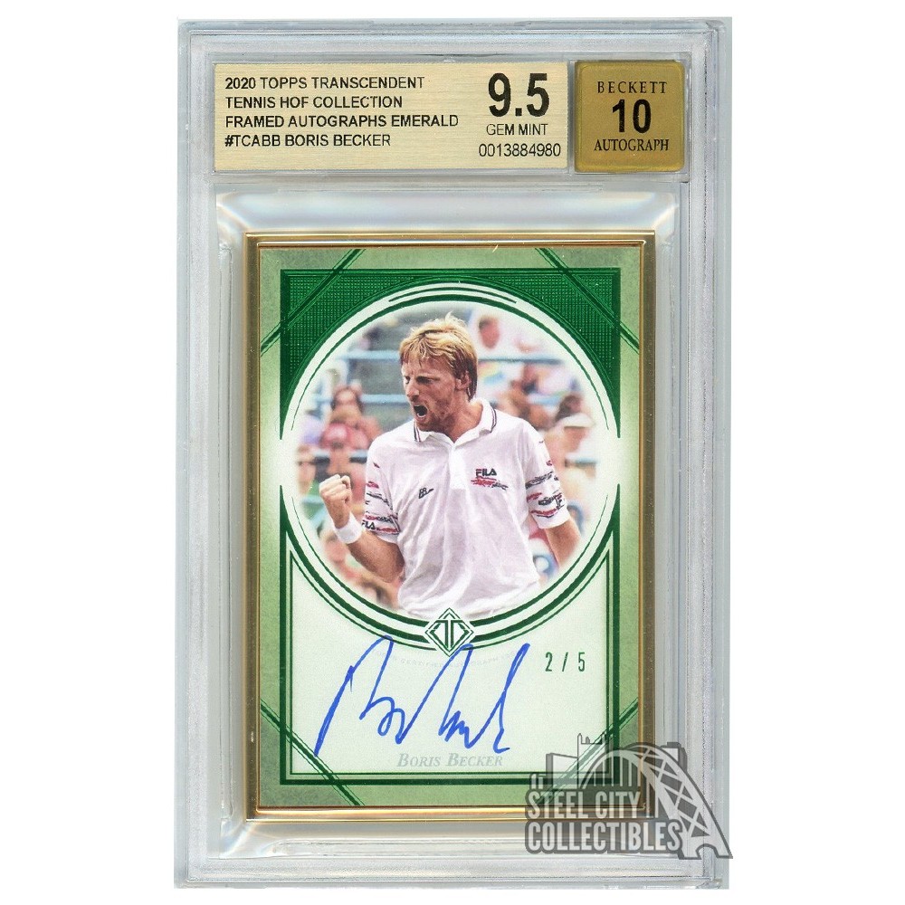Boris Becker 2020 Topps Transcendent Tennis Autograph Card 2/5 BGS 9.5 ...