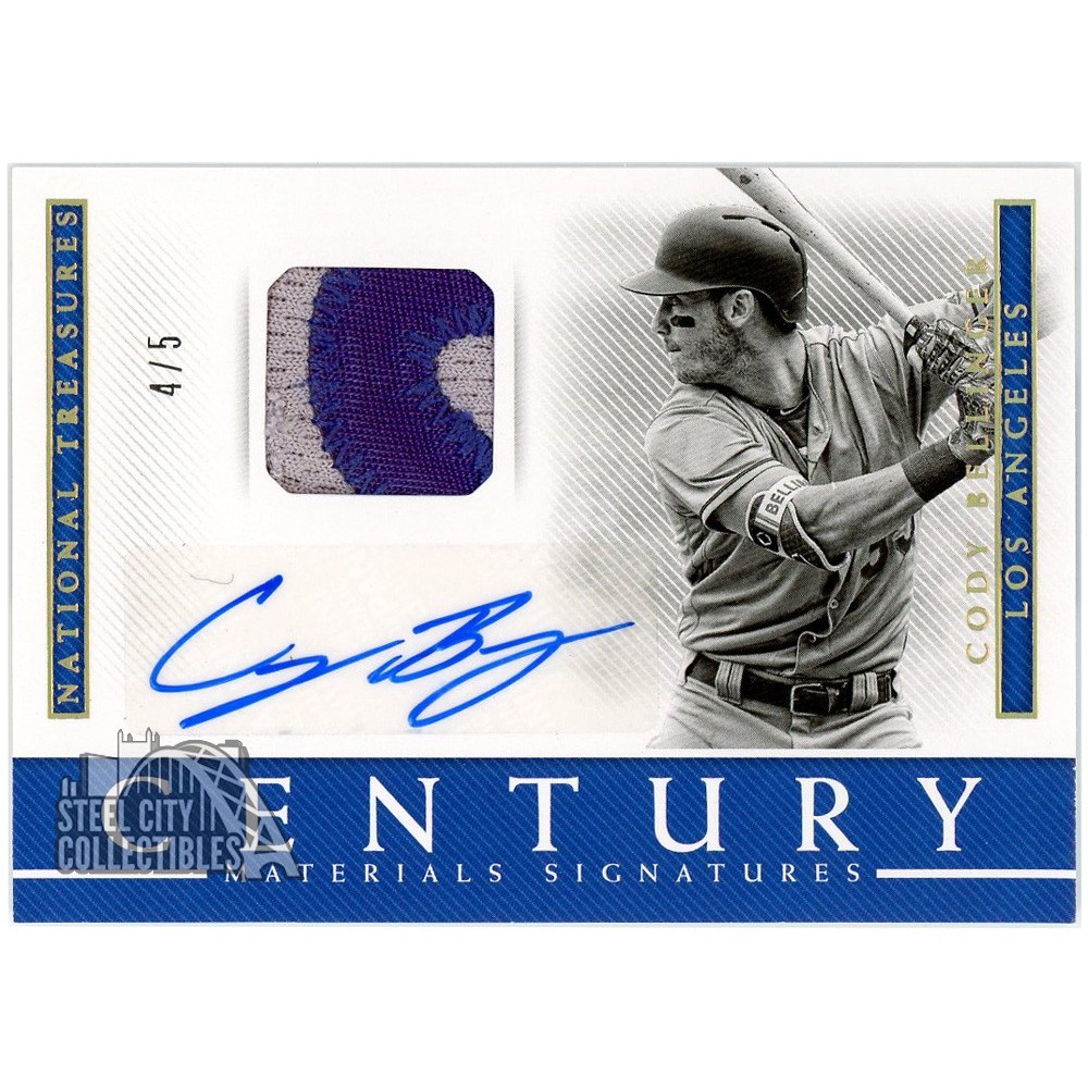 Cody Bellinger 2018 Panini National Treasures Century Game-Used Patch ...