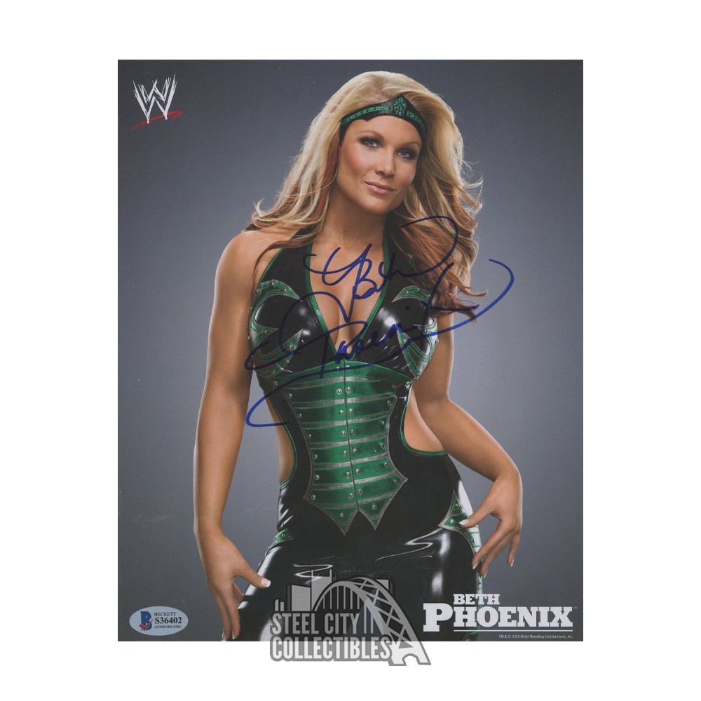 Beth Phoenix Autographed WWE 8x10 Wrestling Photo - BAS | Steel City ...