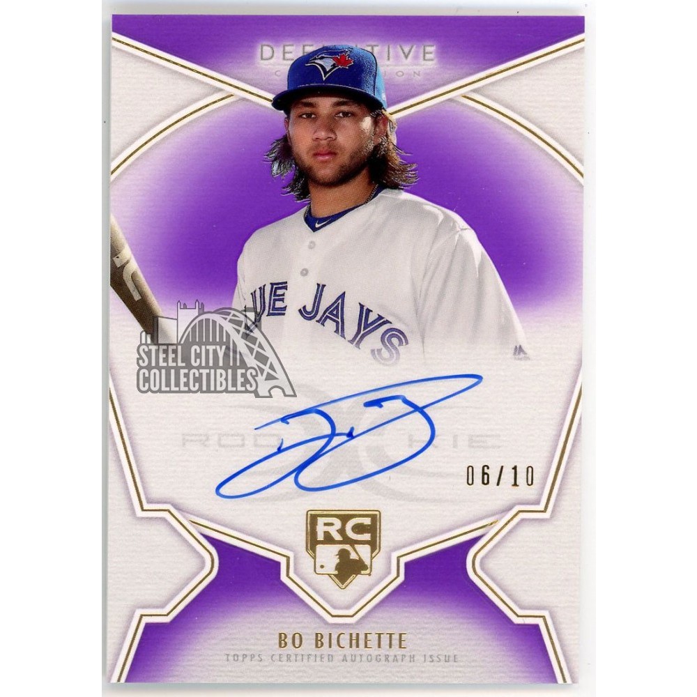 Bo Bichette 2020 Topps Definitive Purple Rookie Autograph Card #DRA-BOB ...