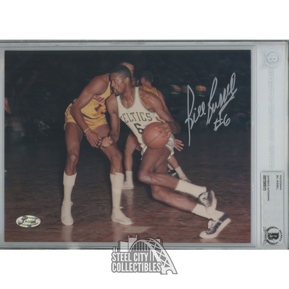 Bill Russell Autographed 8x10 Boston Photo W/ #6 Inscription (Silver ...