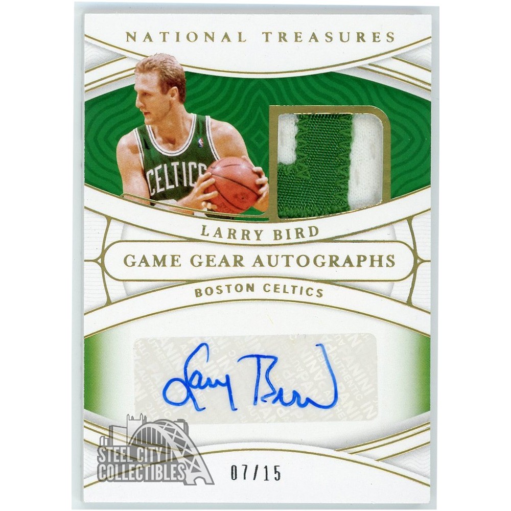 Larry Bird 2020-21 Panini National Treasures Game Gear Prime Patch Auto ...