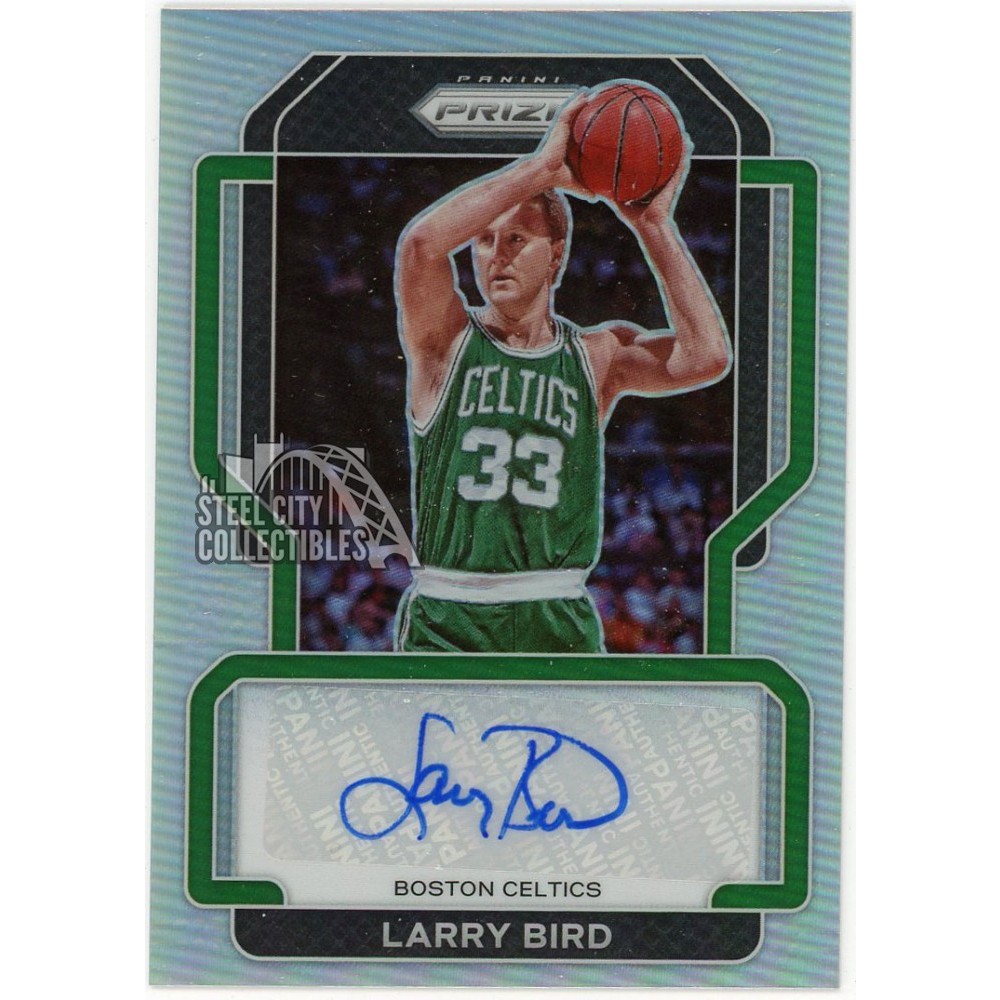 Larry Bird 2021-22 Panini Prizm Silver Autograph Card #SG-LBD | Steel ...
