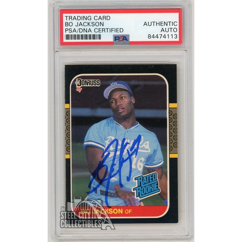 Bo Jackson 1987 Leaf Donruss Rated Rookie #35 - PSA/DNA | Steel City ...