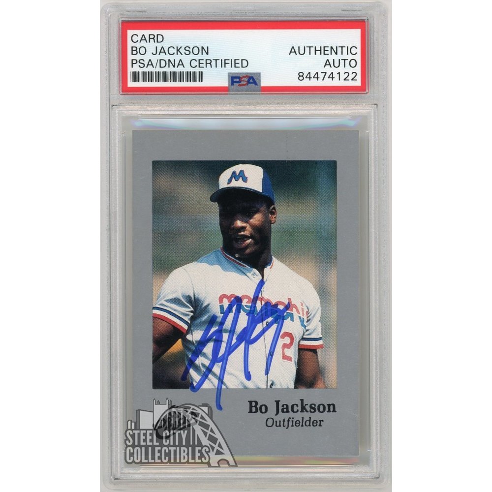 Bo Jackson 1986 Time Out Sports Autographed Card Silver Memphis Chicks ...