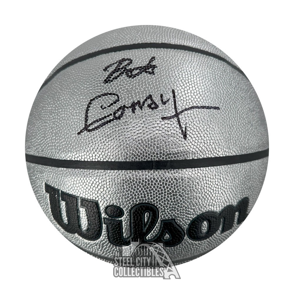 Bob Cousy Autographed Wilson Platinum Edition Basketball - BAS | Steel ...