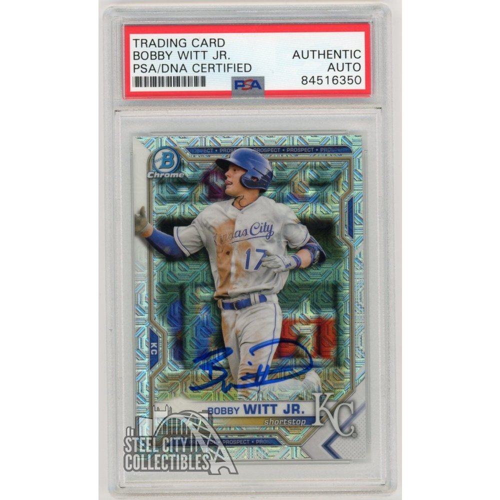 Bobby Witt Jr 2021 Bowman Chrome Mega Box Mojo Refractor Autographed ...