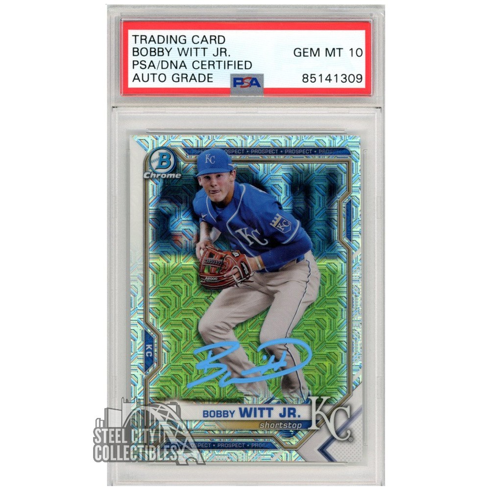 Bobby Witt Jr 2021 Bowman Chrome Mega Box Rookie Card #BCP-193 PSA/DNA ...