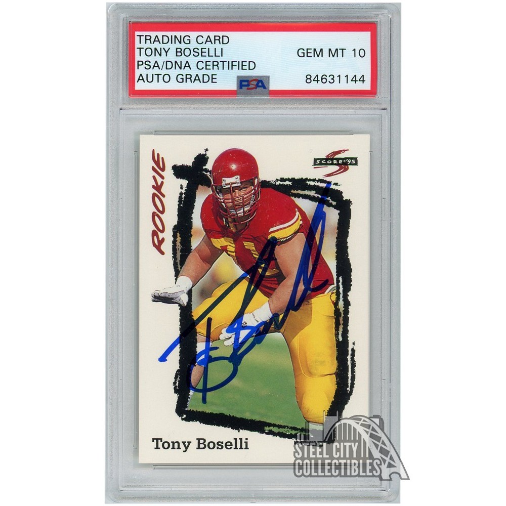 Tony Boselli 1995 Pinnacle Score Autograph Rookie Card #246 PSA/DNA 10 ...