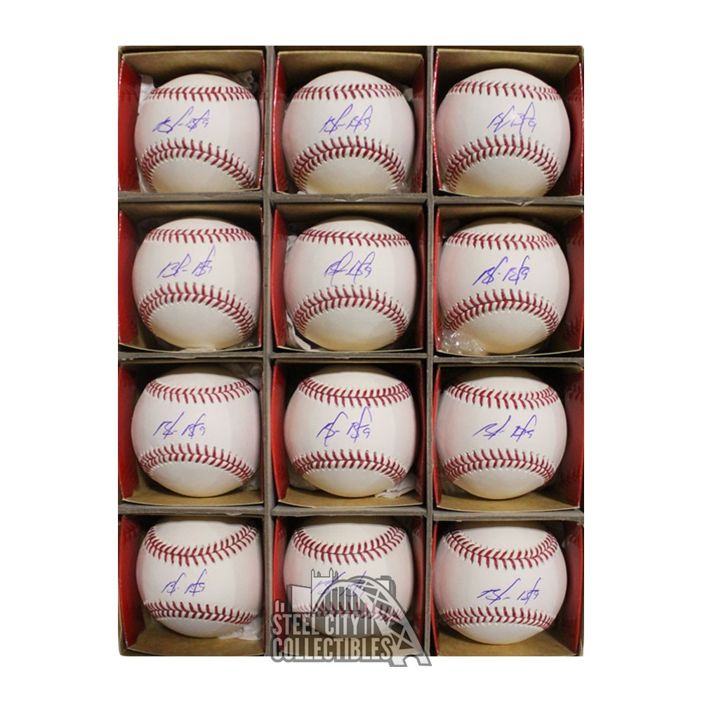 12 CT Lot Brandon Belt Autographed Official MLB Baseball - BAS | Steel ...