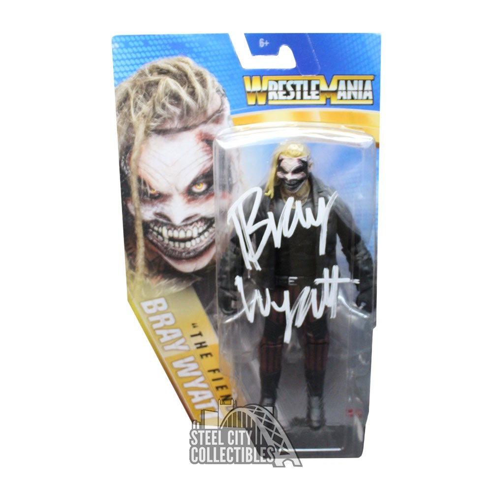 Bray Wyatt "The Fiend" Autographed White Ink Wrestle Mania Action ...