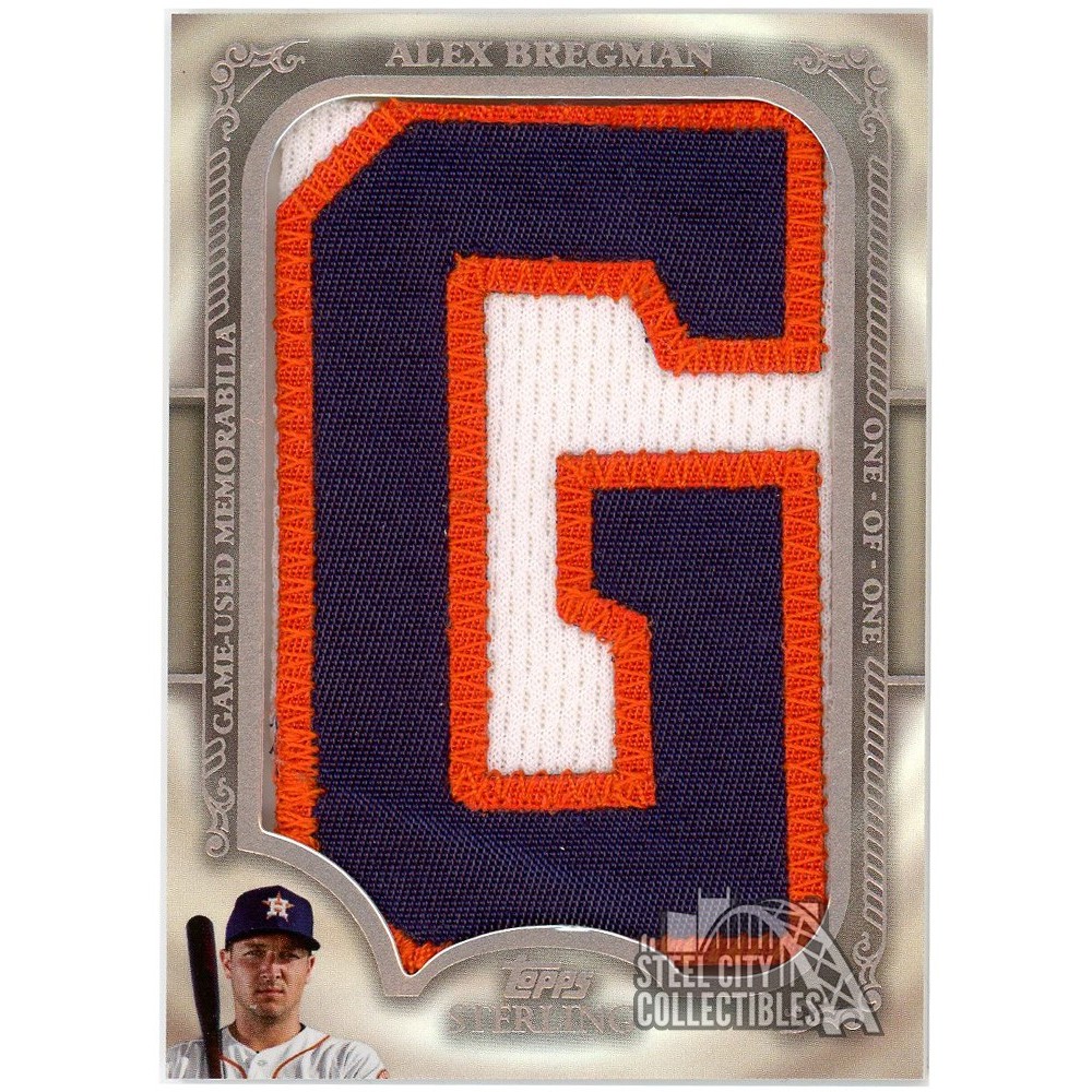 Alex Bregman 2020 Topps Sterling Game-Used Jersey Letter Patch Card # ...