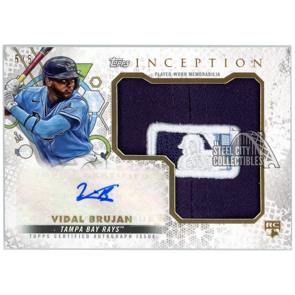 Vidal Brujan 2022 Topps Inception Rookie Jumbo Hat MLB Logo Patch ...