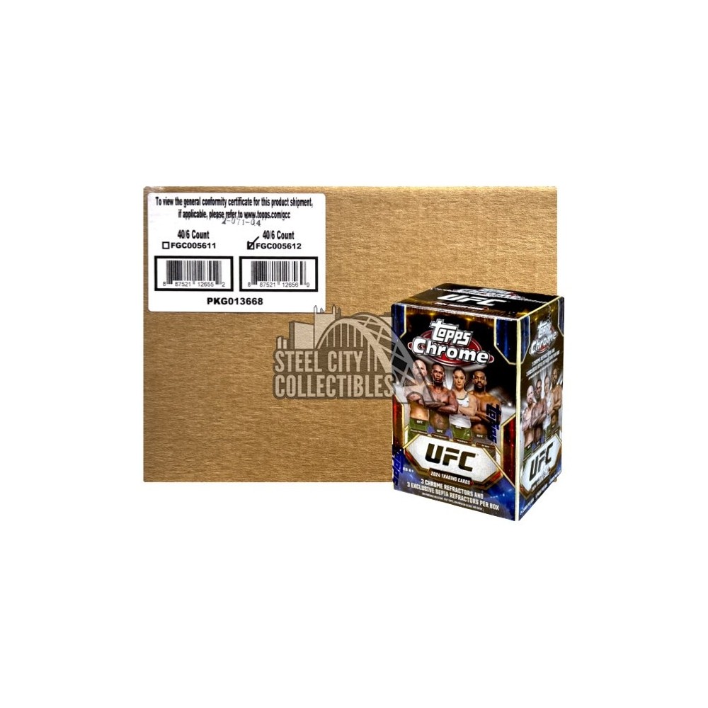 2024 Topps Chrome UFC Blaster 40-Box Case | Steel City Collectibles