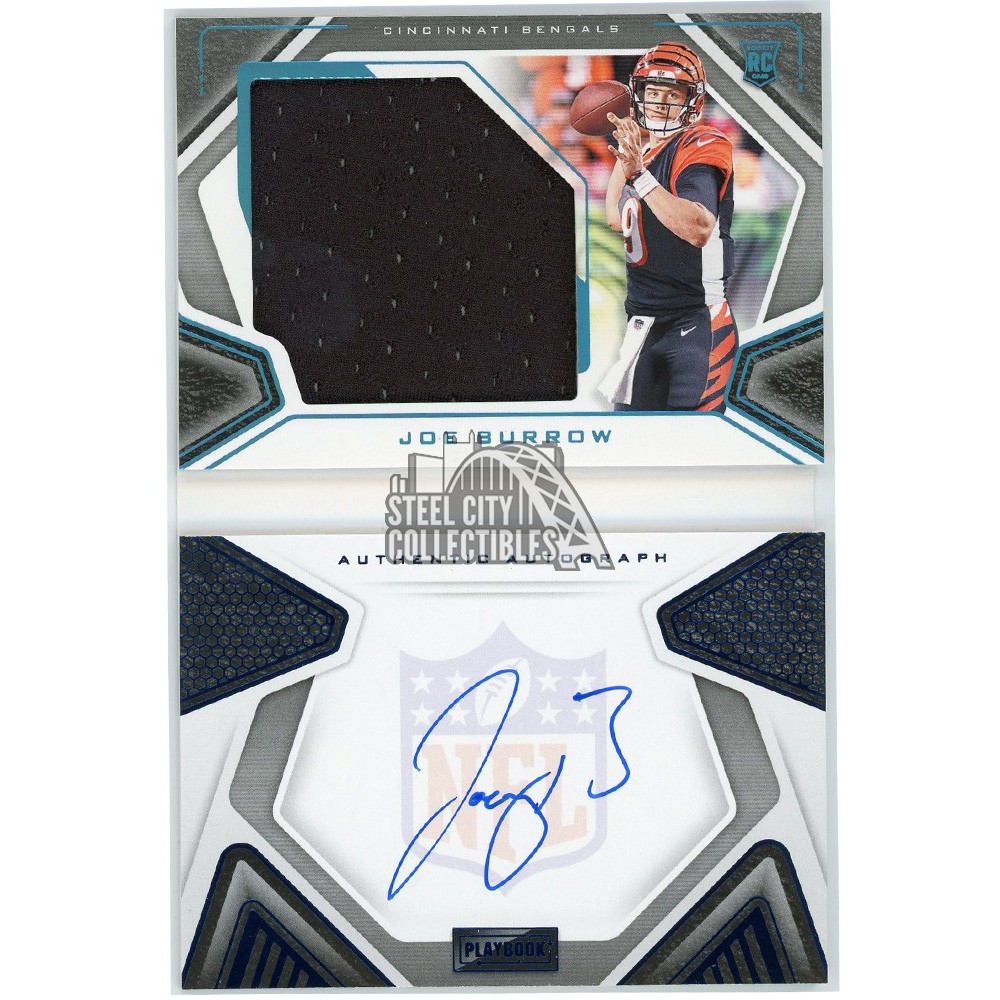 Joe Burrow 2020 Panini Playbook Rookie Patch Autograph Booklet Platinum ...