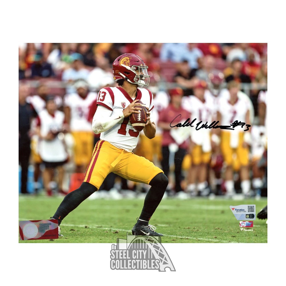 Caleb Williams Autographed USC 8x10 Football Photo - Fanatics | Steel ...