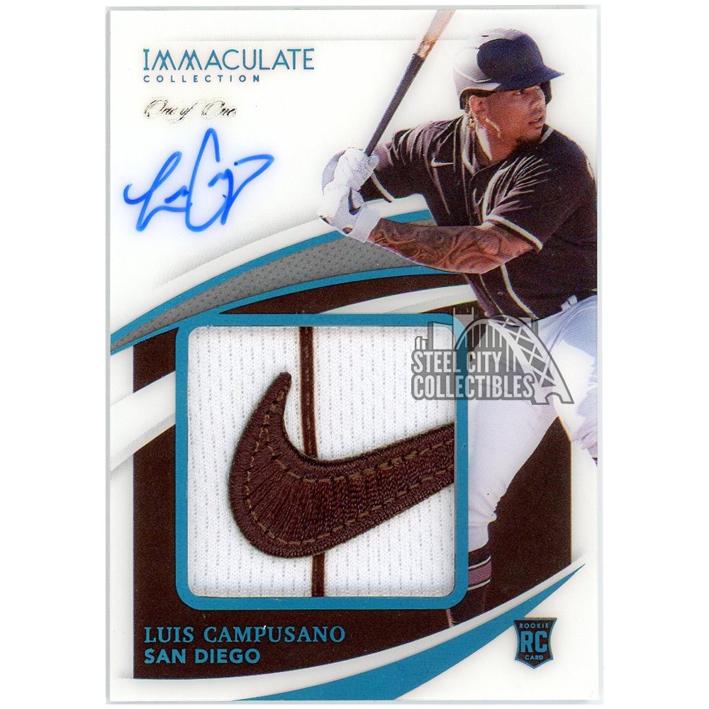 Luis Campusano 2021 Panini Immaculate Premium Rookie Nike Logo Patch ...