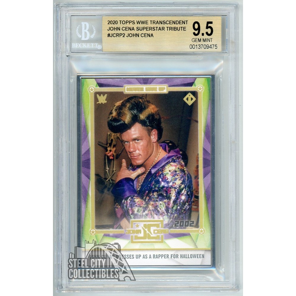 John Cena 2020 Topps WWE Transcendent Cena Dresses Up As Rapper BGS 9.5 ...