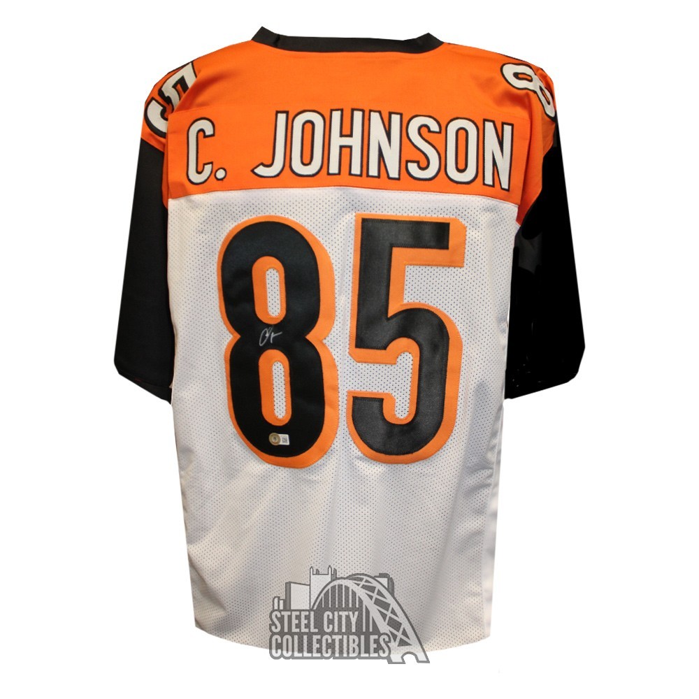Chad Johnson Autographed Cincinnati Custom White Football Jersey - BAS ...