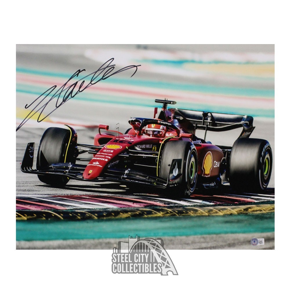 Charles Leclerc Autographed Racing 16x20 Blurred Background Racing ...
