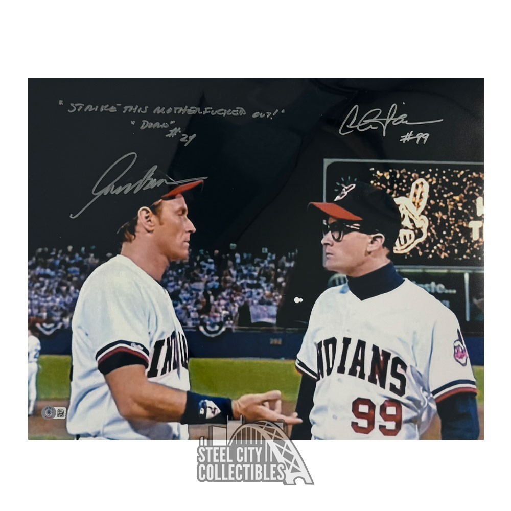 Charlie Sheen Corbin Bernsen Autographed Cleveland Indians Major League ...