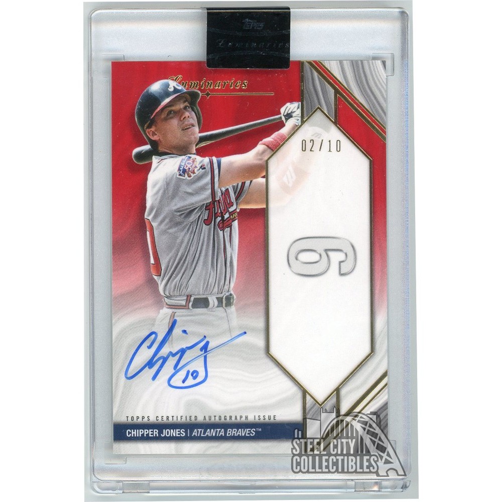 Chipper Jones 2022 Topps Luminaries Home Run Kings Red Auto Card #HRK ...