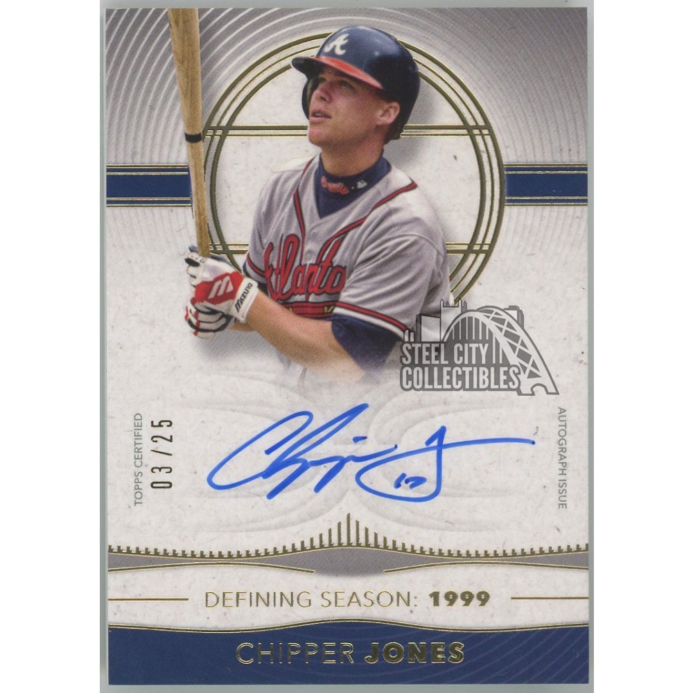 Chipper Jones 2021 Topps Definitive Defining Seasons Auto Card #DSAC-CJ ...