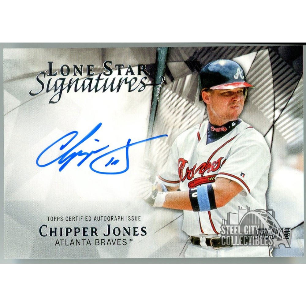 Chipper Jones 2022 Topps Stadium Club Lone Star Autograph Card #LSS-CJ ...