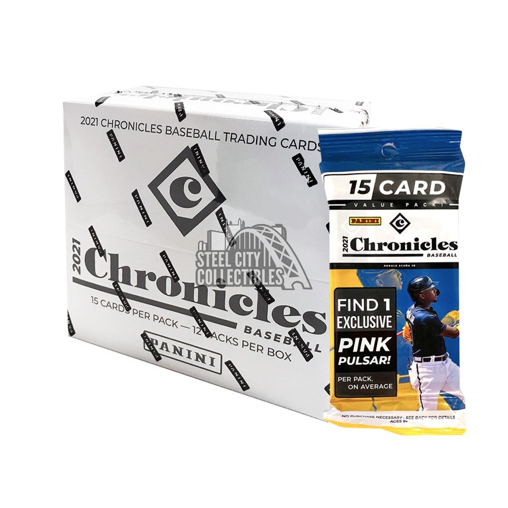 2021 Panini Chronicles Baseball 15-Card Value 12-Pack Box (Pink Pulsar ...