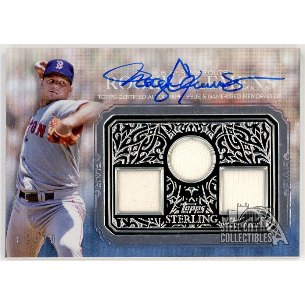 Roger Clemens 2021 Topps Sterling Strikes Blue Triple Patch Auto Card ...