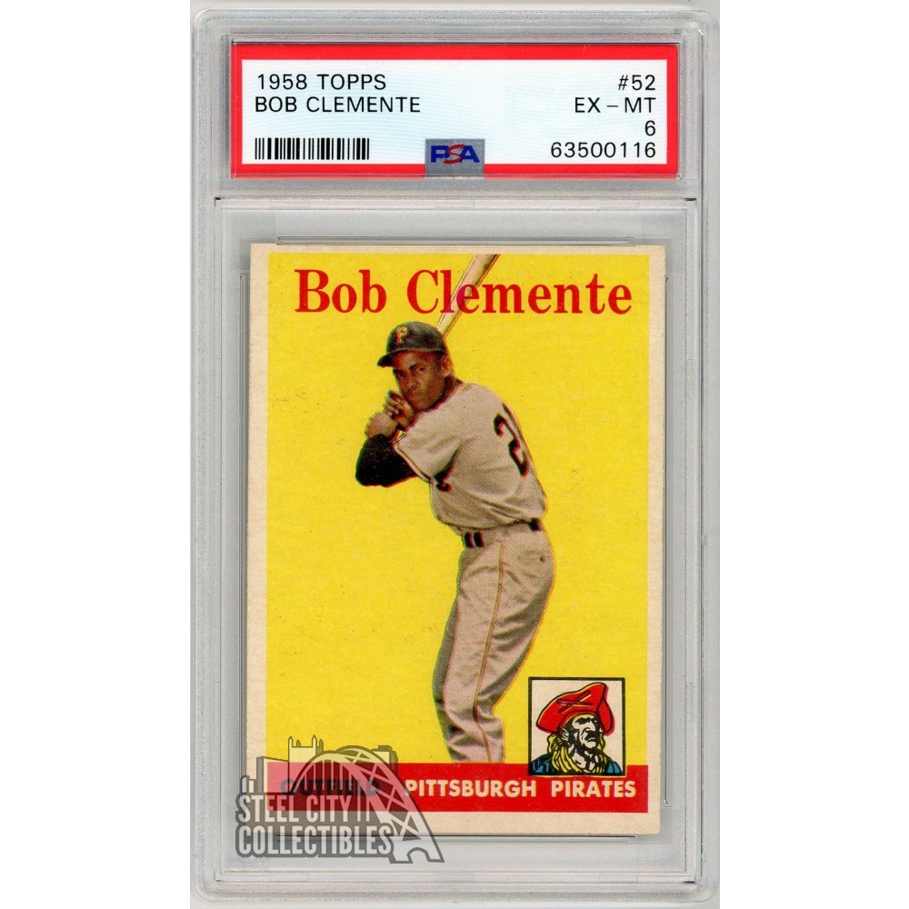 Roberto Clemente 1958 Topps Card #52 PSA 6 EX-MT | Steel City Collectibles