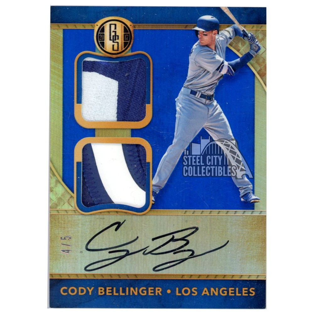Cody Bellinger 2017 Panini Gold Standard Autograph Rookie Patch Card # ...