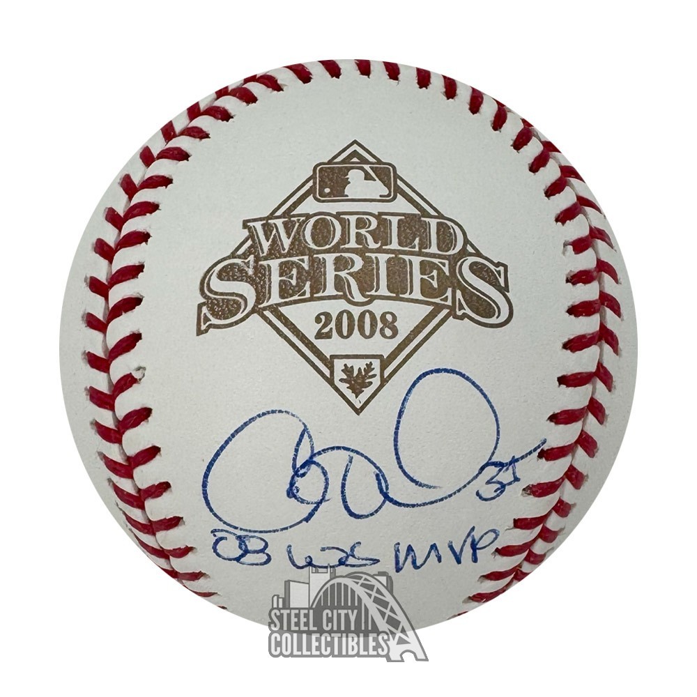 Cole Hamels 08 WS MVP Autographed Official 2008 World Series Baseball ...