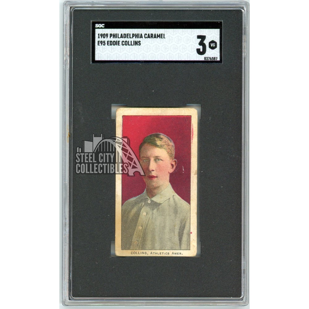 Eddie Collins 1909 Philadelphia Caramel E95 Baseball Card SGC 3 | Steel ...