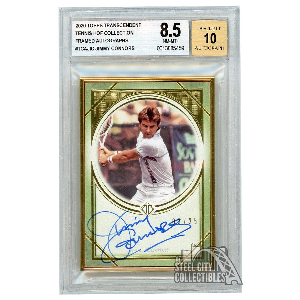 Jimmy Connors 2020 Topps Transcendent Tennis Autograph Card 03/25 BGS 8 ...