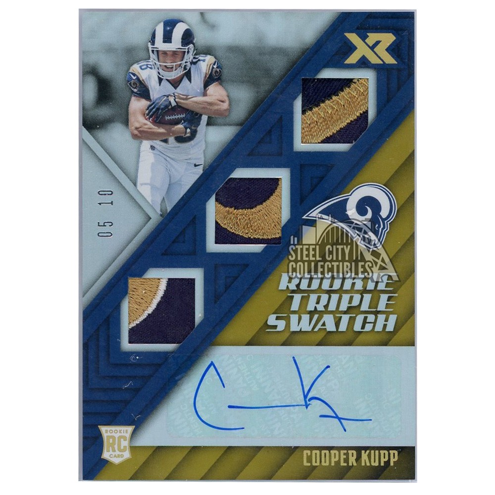Cooper Kupp 2017 Panini Xr Autograph Rookie Triple Patch Card #192 5/10 ...