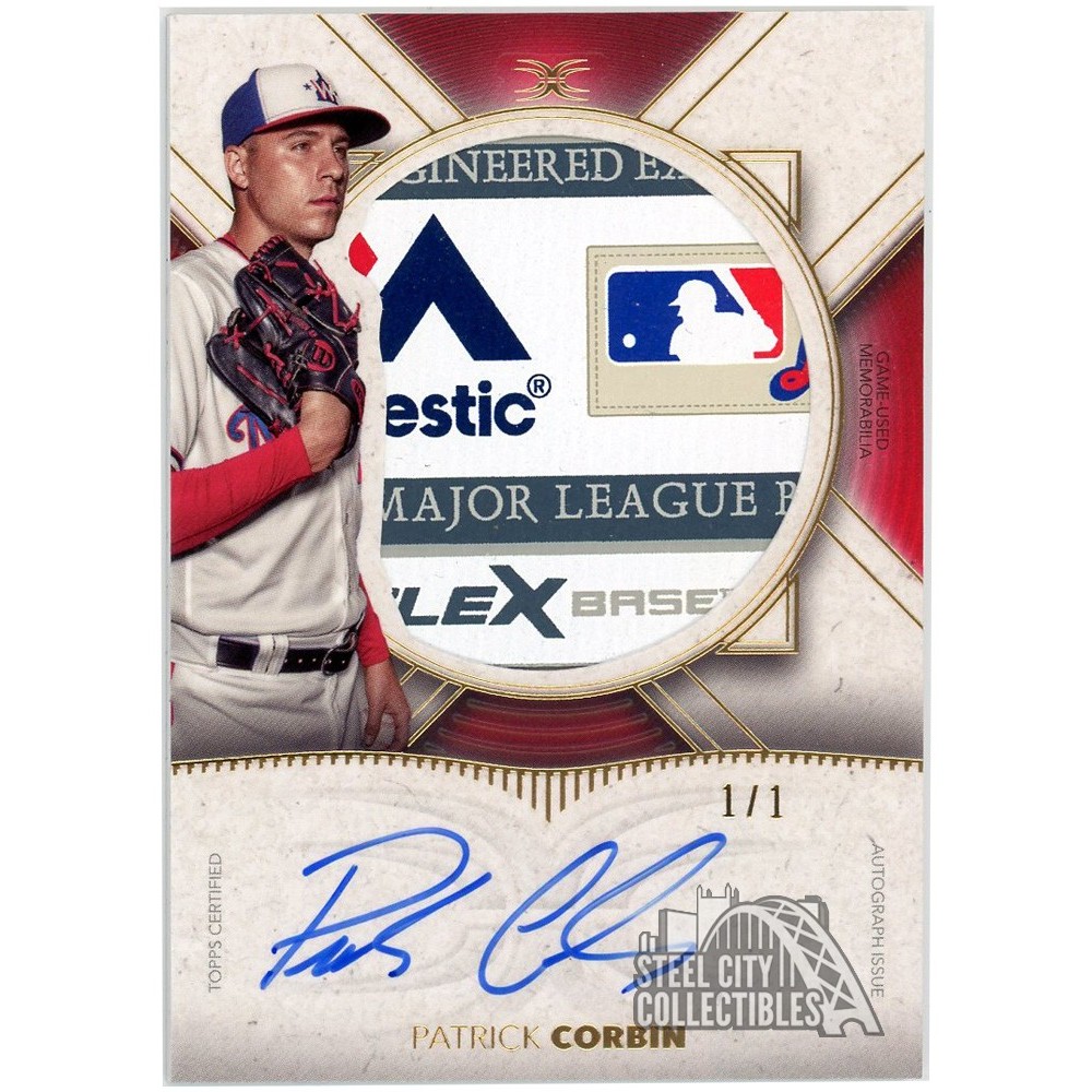 Patrick Corbin 2021 Topps Definitive Game-Used Laundry Tag Patch ...
