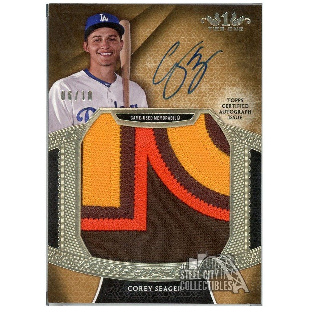 Corey Seager 2017 Topps Tier One Prodigious Patch Autograph Card #APP ...