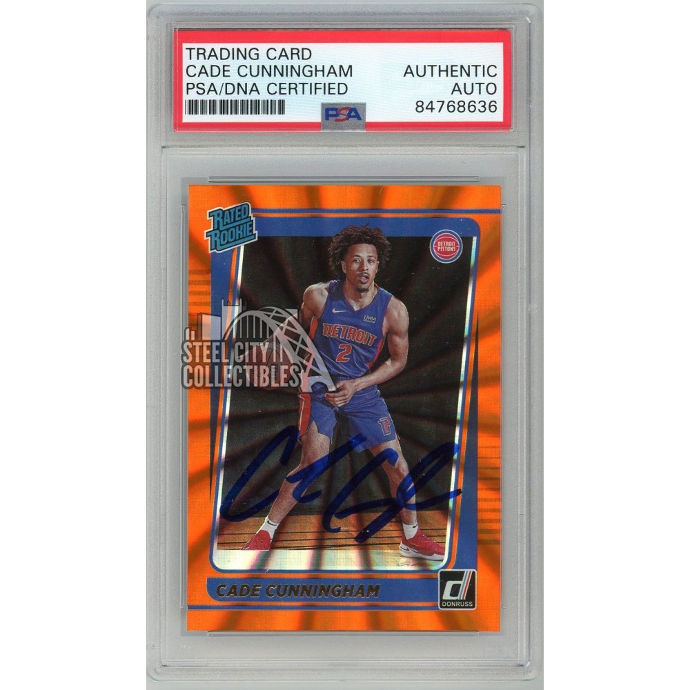 Cade Cunningham 2021-22 Panini Donruss Rated Rookie Orange Laser ...