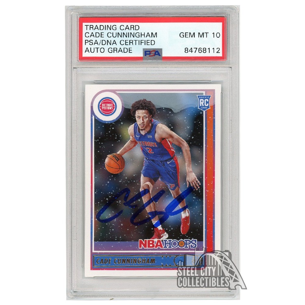 Cade Cunningham 2021-22 Panini Hoops Winter Autograph Rookie Card #201 ...