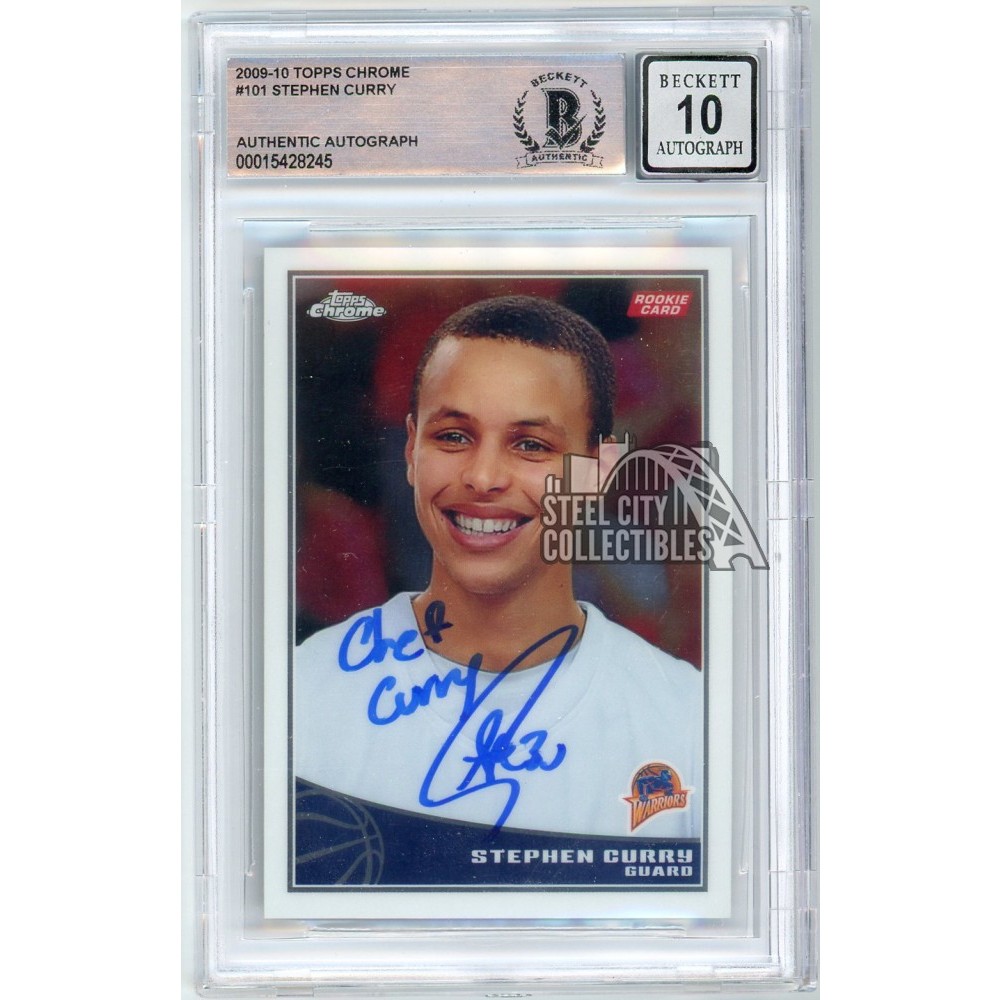 Stephen Curry 2009-10 Topps Chrome "Chef Curry" Auto Rookie Card #101 ...