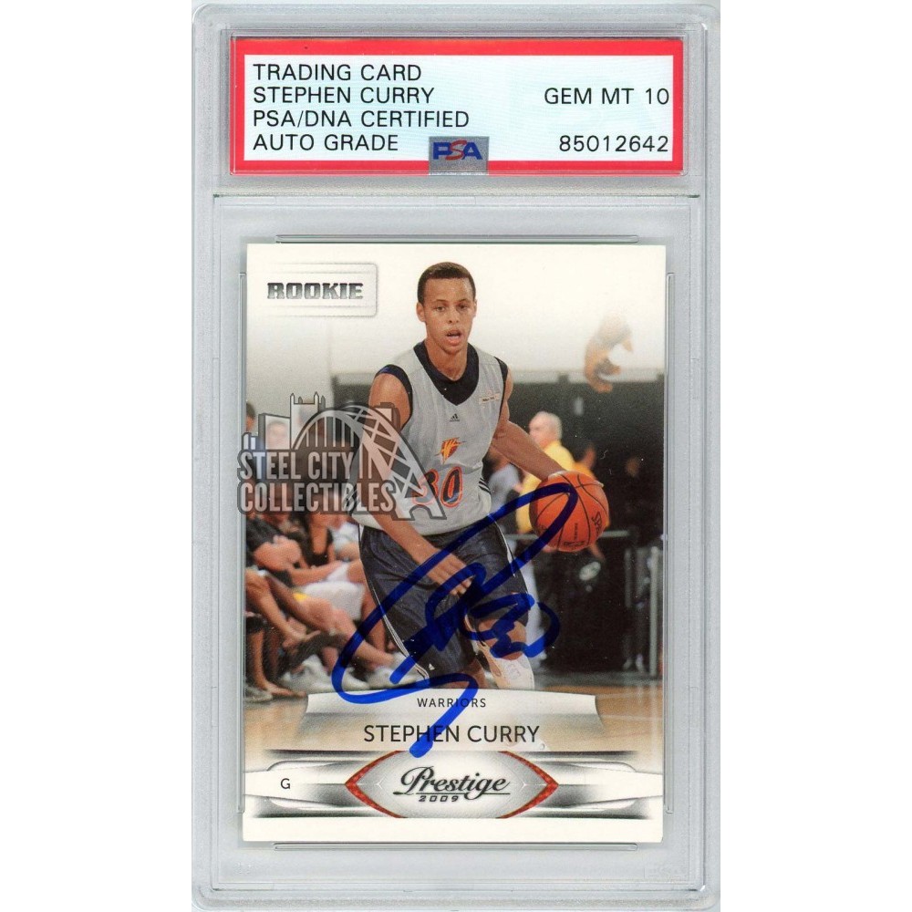 Stephen Curry 2009-10 Panini Prestige Autograph Rookie Card #207 PSA ...