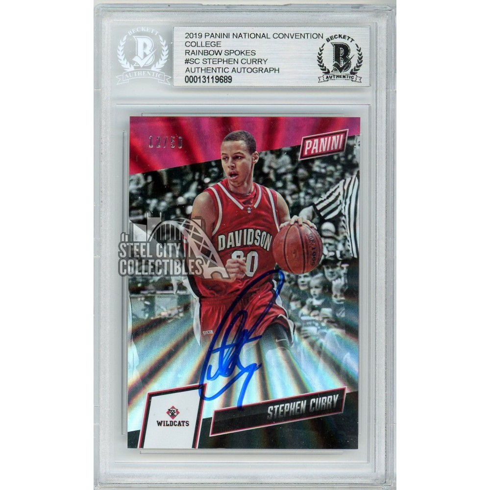 Stephen Curry 2019 Panini National Convention College Rainbow Spokes ...