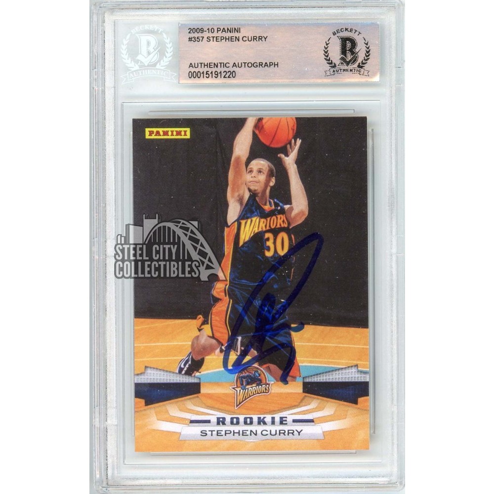 Stephen Curry 2009-10 Panini Autograph Rookie Card #357 BAS | Steel ...