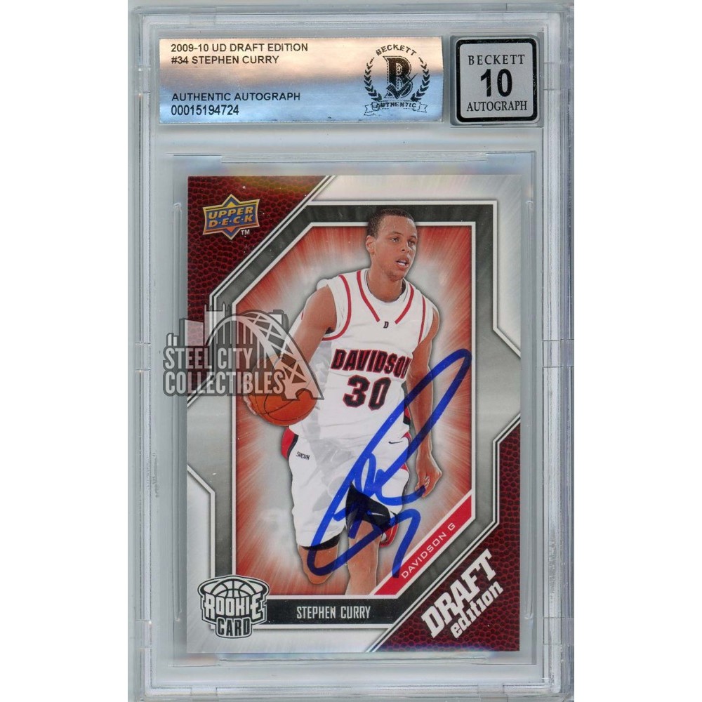 Stephen Curry 2009-10 Upper Deck Draft Edition Autograph Rookie Card ...