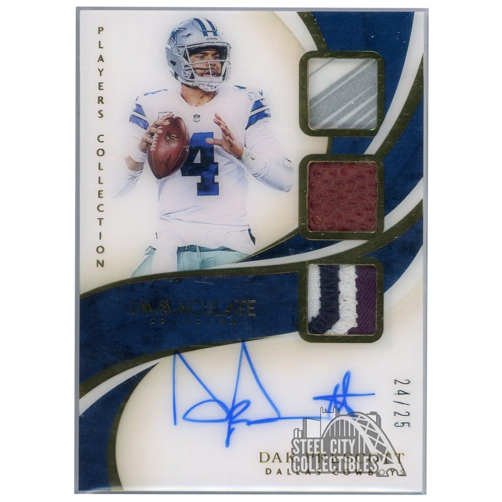 Dak Prescott 2019 Panini Immaculate Collection Autograph Triple Relic ...