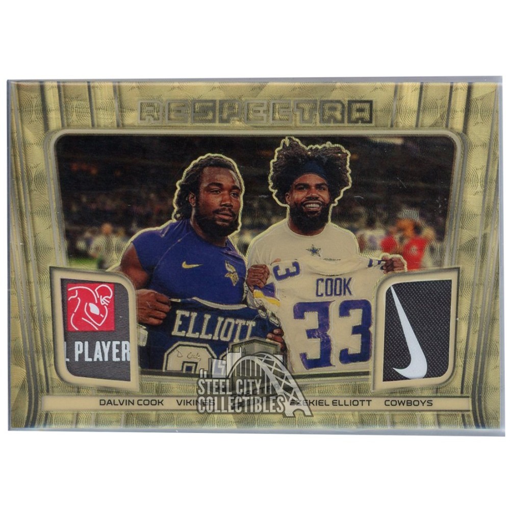 Dalvin Cook, Ezekiel Elliott 2020 Panini Spectra Respectra Gold Dual ...