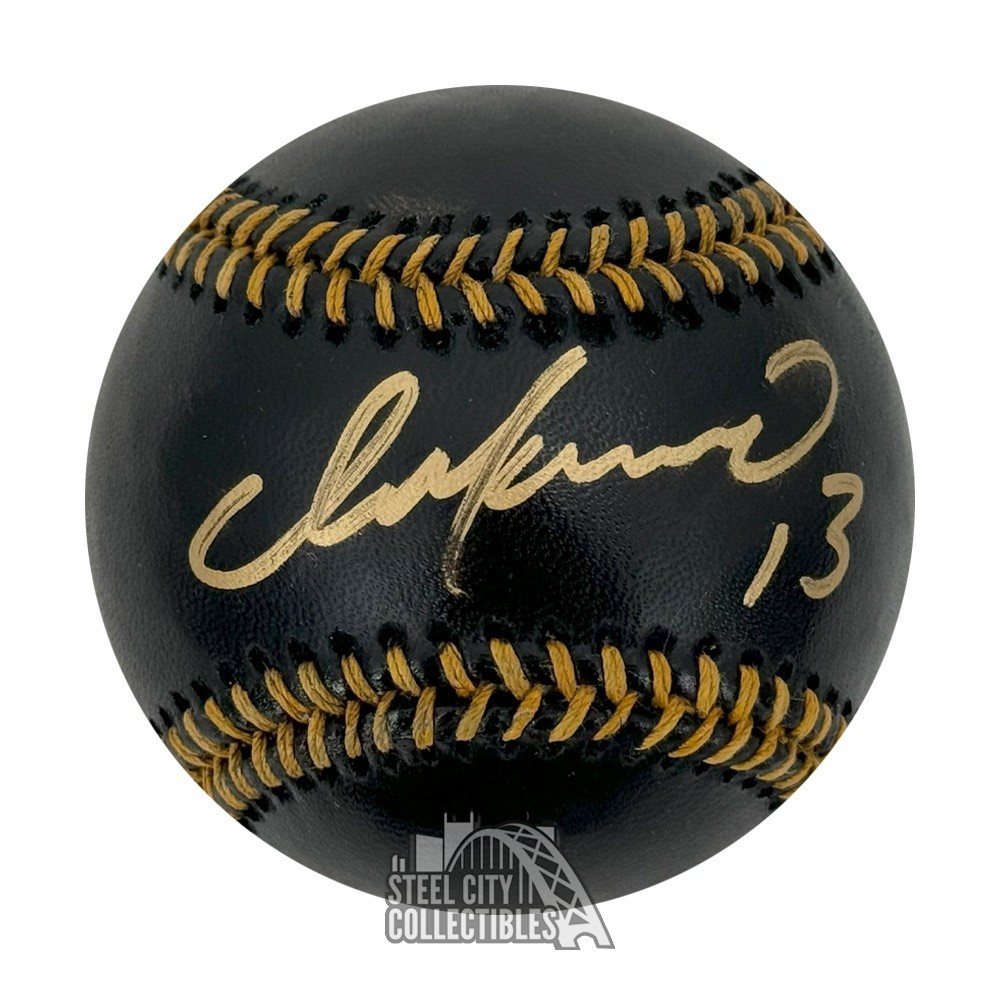 Dan Marino Autographed Black Official MLB Baseball - BAS | Steel City ...